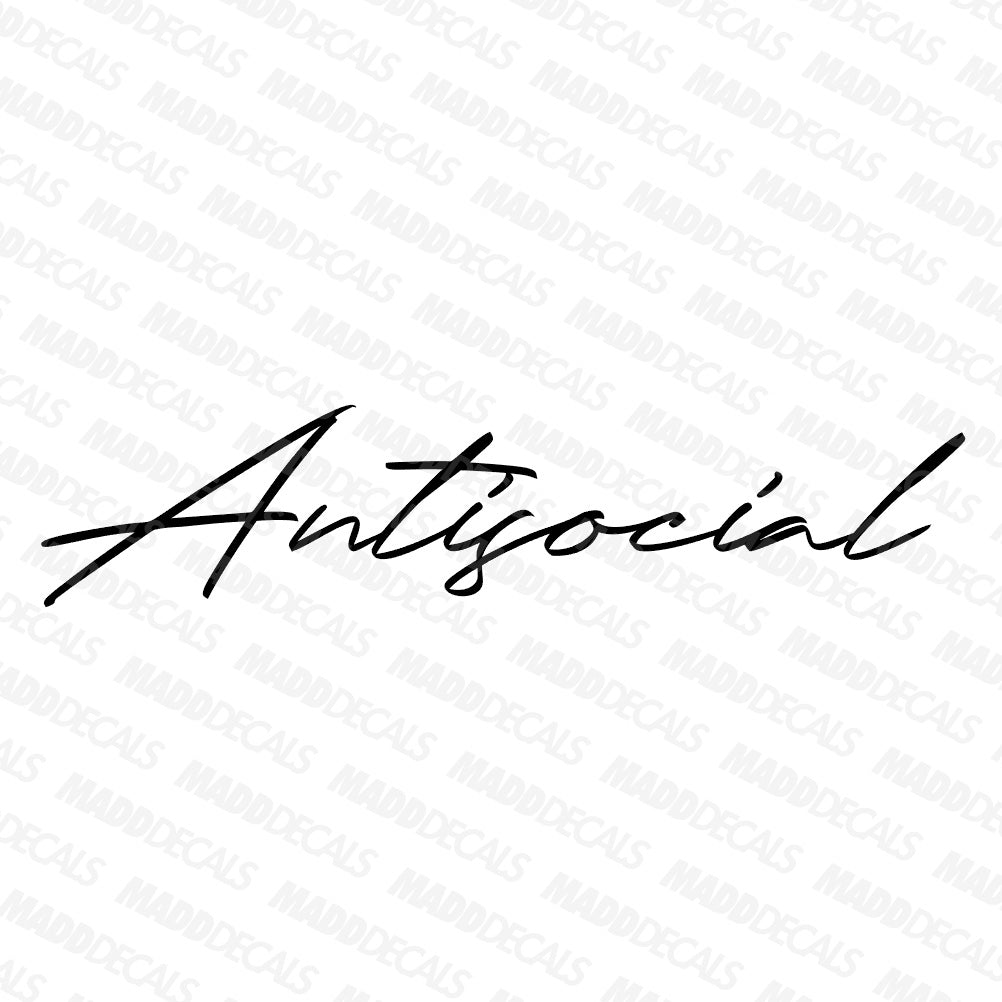 Antisocial V3 Windshield Banner – Madd Decals